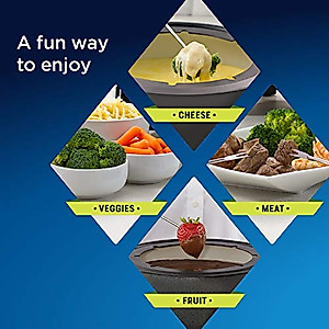 Oster Fondue Pot | Titanium Infused DuraCeramic Fondue Maker, Black