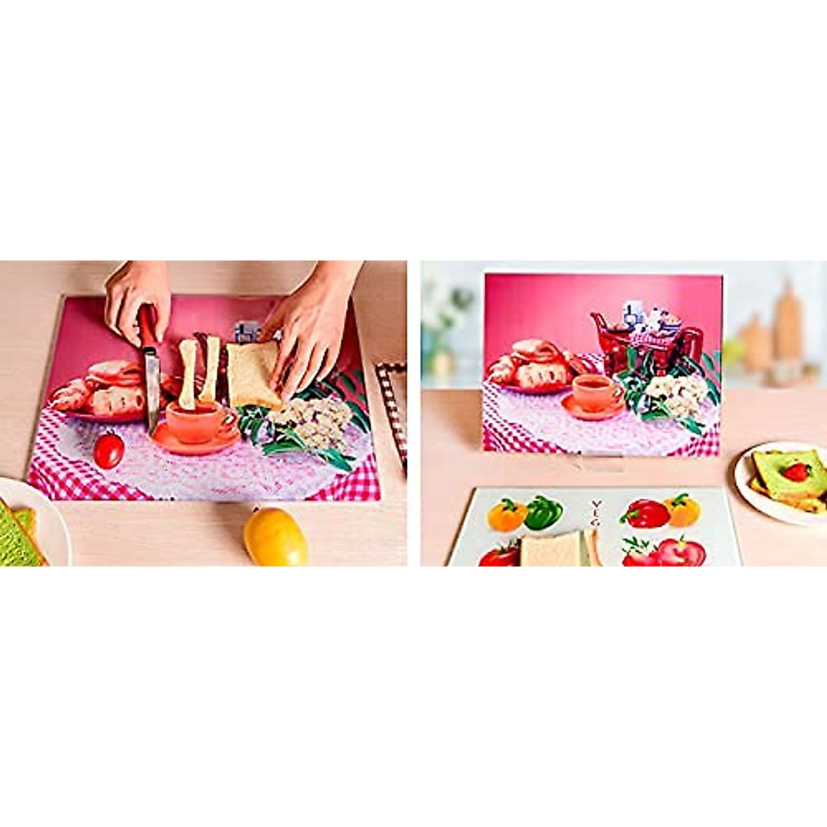 POVOKICI 25pcs 11" x 7.9" Rectangle Sublimation Blank Tempered Glass Cutting Board with White Coating for Heat Press Printing