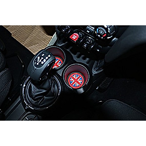 VCiiC (2 73mm Red Union Jack UK Flag Style Soft Silicone Cup Holder Coasters for Mini Cooper R55 R56 R57 R58 R59 Front Cup Holders