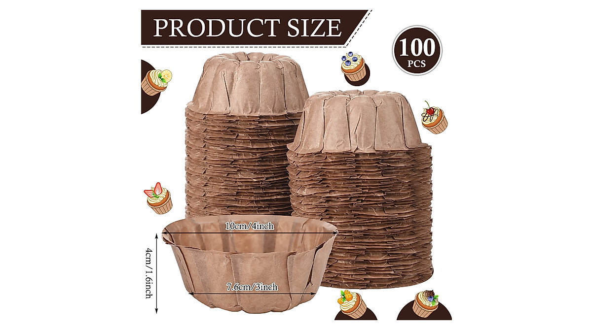 Eaasty 100 Disposable Mini Cake Molds for Easy Baking