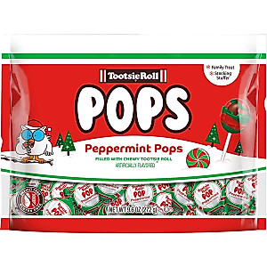 Candy Cane Tootsie Pops 9.6 Ounce