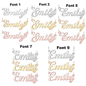 CLY Jewelry Personalized Last Name Necklace Custom Sterling Silver Alonzo Pendant Customized Gift for Women