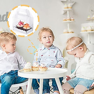 40 Pack Small Clear Gable Bakery Gift Boxes with Handle, Christmas Treat Box Candy Treat Gift Box for Party Pastry Dessert Cookies Birthday Holiday Valentine Birthday Shower (5.12 x 3.15 x 3.93")