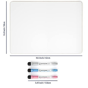 Nicpro 12 x 16 inches Lapboard Small Dry Erase Lap Board Double Sided with 3 Water-Based Pens Learning Mini Whiteboard Portable for Kid Student and Classroom Use