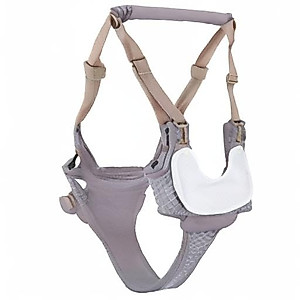 Baby Walking Harnesses, Handheld Kids Walk Helper Lightweight Adjustable Detachable Crotch Pad Handheld Toddler Walk Assistant Belt for 8‑24M Webbing, Mesh Material(Monsoon Grey-Profile Mesh)