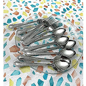Forks and Spoons 12 Pieces Stainless Steel Cutlery Silverware Flatware Tableware Set Dishwasher Safe Rust and Heat Resistant