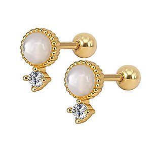 Milageto 20pc Sterling Silver Earrings Stud Posts with Stud Earring - Sliver, 6mm, 3mm