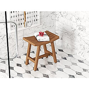 AquaTeak Patented 18" Asia Lotus Teak Shower Bench