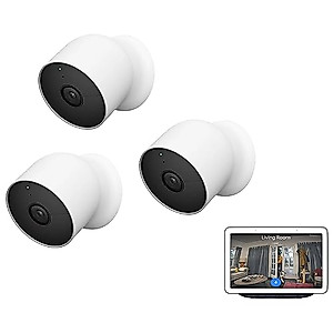 Google Nest Cam Battery Wireless Outdoor Camera and Screen Bundle (Triple Camera and Screen)
