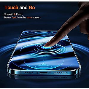 TORRAS Diamond Shield iPhone 12 Pro Max Screen Protector [10X Military Grade Protection] [2 Pack] Fingerprint Resistant [Eye-Protection] 9H Tempered Glass Screen Protector for iPhone 12 Pro Max, 6.7" Shatterproof] 9H Anti-Scratch with Install Frame 6.7",