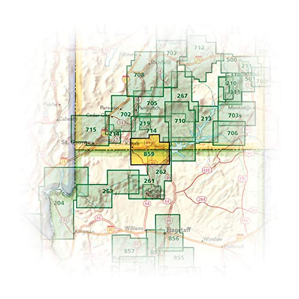 Paria Canyon, Kanab Map [Vermillion Cliffs National Monument, Grand Staircase-Escalante National Monument] (National Geographic Trails Illustrated Map, 859)
