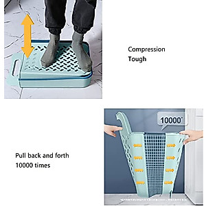 Large-capacity Wall-mounted Laundry Hamper, Household Folding Clothes Storage Laundry Basket, Plastic Dirty Clothes Basket. (White)