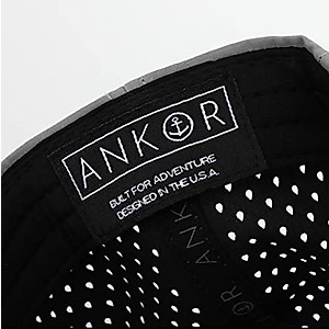 ANKOR Ultra Performance Water-Resistant Baseball Hat | Sweat Resistant | Breathable | Golf | Boat | Beach | Lake | Workout | Fishing |Everyday | Minimalist | Men and Women (Gray)