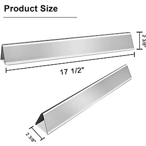 Derurizy 62752 7620 7622 Grill Replacement Parts for Weber Genesis 300 Series, E310 E320 E330 S310 S320 S330 EP310 EP320 EP330, 17.5" Flavorizer Bars, 19.5" Burner, 13 1/4" Heat Deflectors