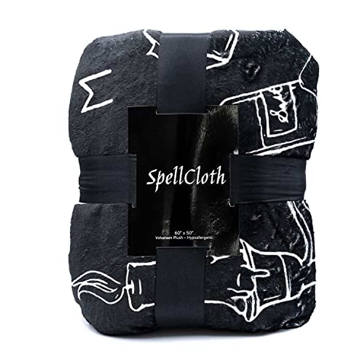SpellCloth - Protection Magic Blanket, Perfect for Witchy Gifts, Witchy Room Decor, Wiccan Decor, and Witch Stuff Like Witch Bedding, Witch Throw, and Tapestry for Bedroom