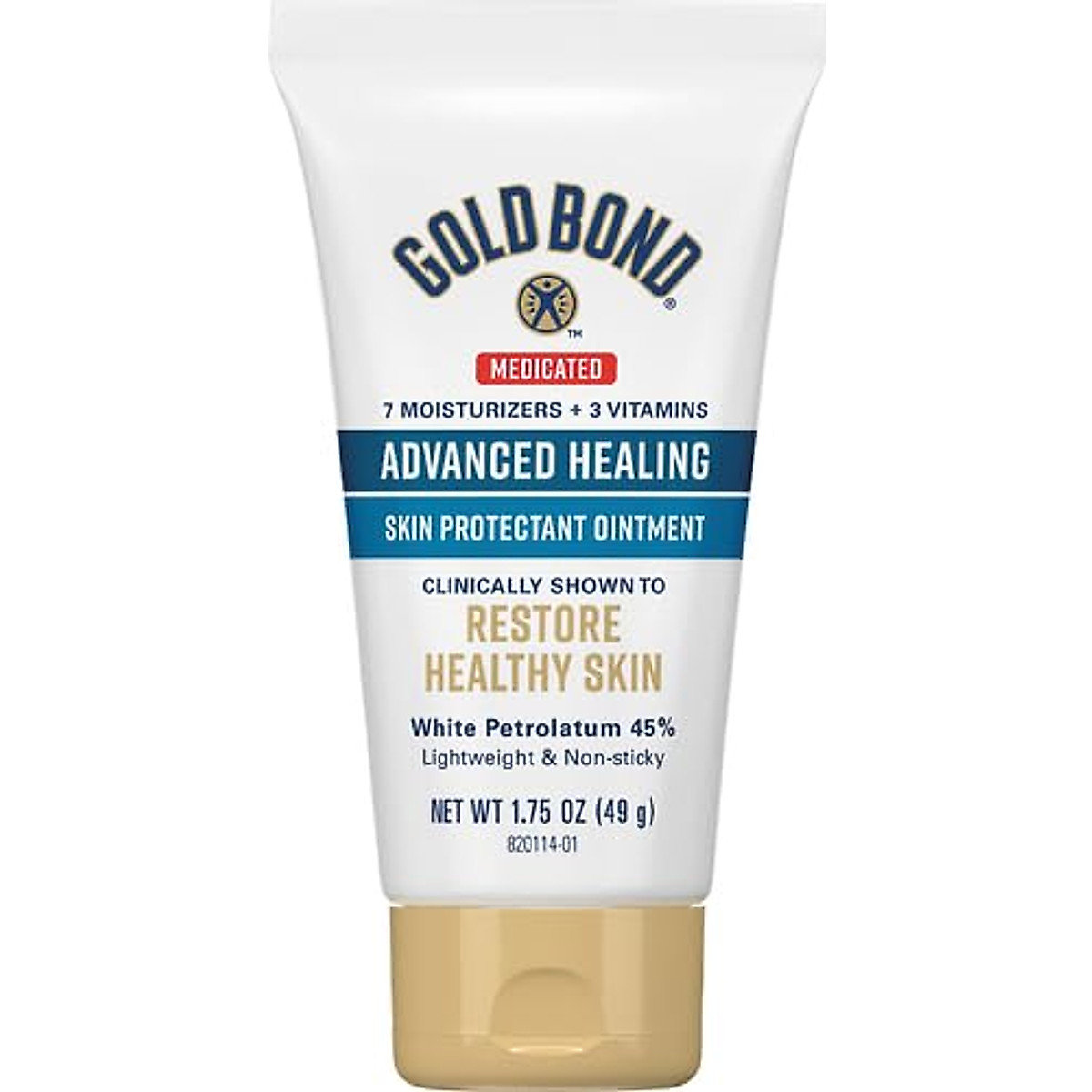 Gold Bond Medicated Advanced Healing Ointment, 1.75 oz., Hydrates & Protects Dry, Cracked Skin