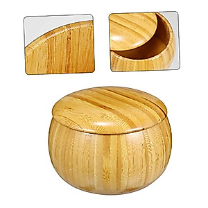 Hohopeti 1pc Wool Bowl Yarn Bowl with Lid Knitting Yarn Bowl Yarn Storage Holder Yarn Container Crochet Yarn Bowl Crochet Hooks Wool Yarn Bowl Crochet Yarn Holder Knitting Bowl Wooden