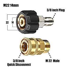 Pressure Parts 1526173 M22 Ultimate Pressure Washer 3/8 Inch Quick Connect Kit