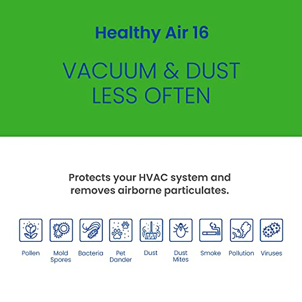 AprilAire 216 Replacement Filter for AprilAire Whole House Air Purifiers - MERV 16, Allergy, Asthma, & Virus, 20x25x4 Air Filter (Pack of 1)