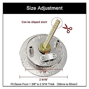 Round Pocket Door Lock with Keys - Recessed 2 Sided Handle Hardware for Privacy Barn Door and Sliding Door with Latch - Fits 1 3/8” to 2 3/16” Thickness Door (1 Pack, Sliver-Entry)