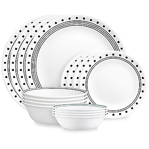 Corelle® City Block 16-piece Mugless Dinnerware Set, Service for 4