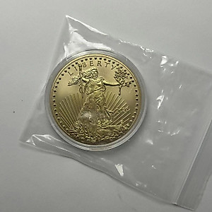 2021-2024 US Coins 1oz The United States Statue of Liberty Gold Plated Coin - American Eagle Coin Commemorative Coin (2024-gold)