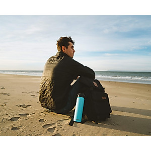 MIRA Stainless Steel Water Bottle - Hydro Vacuum Insulated Metal Thermos Flask Keeps Cold for 24 Hours, Hot for 12 Hours - BPA-Free One Touch Spout Lid Cap - 24 oz (710 ml) Black