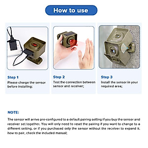 Chtoocy Long Range 2800 ft Solar Wireless Driveway Alarm Outdoor Weather Resistant Motion Sensor & Detector-Security Alert System-Monitor & Protect Outside Property
