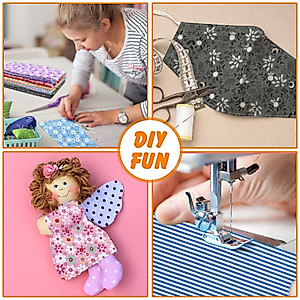 100 Pcs 10 x 10 Inches Cotton Fabric Square No Repeat Patchwork Fabrics Cotton Printed Floral Craft Fabric Patchwork Bundles Flower Quilting Fabric Craft for DIY Sewing Cloths Handmade Accessories