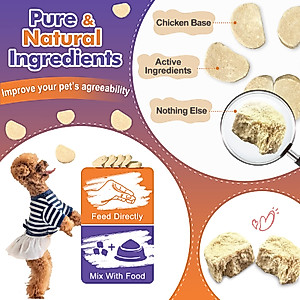 Probiotics for Dogs, Freeze-Dried Dog Probiotics and Digestive Enzymes, Plus Omega-3 for Itchy Skin, 3-in-1 Prebiotics for Digestive Health, Dog Vitamins and Supplements for Immune Health, 120 Bites