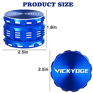 VICKDGE Large Spice Grinder(2.5”, Blue)