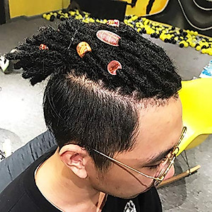 100 Pieces Round Printed Pattern Wooden Beads Oval Shape Wood Loose Spacer Beads for DIY Jewelry Making Hair Crafts, 2 Sizes