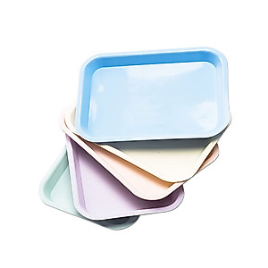 SNAWOP Dental Instrument Tray Autoclavable Small Size F Medical Plastic Flat Tray for Instrument Organizer (Green)