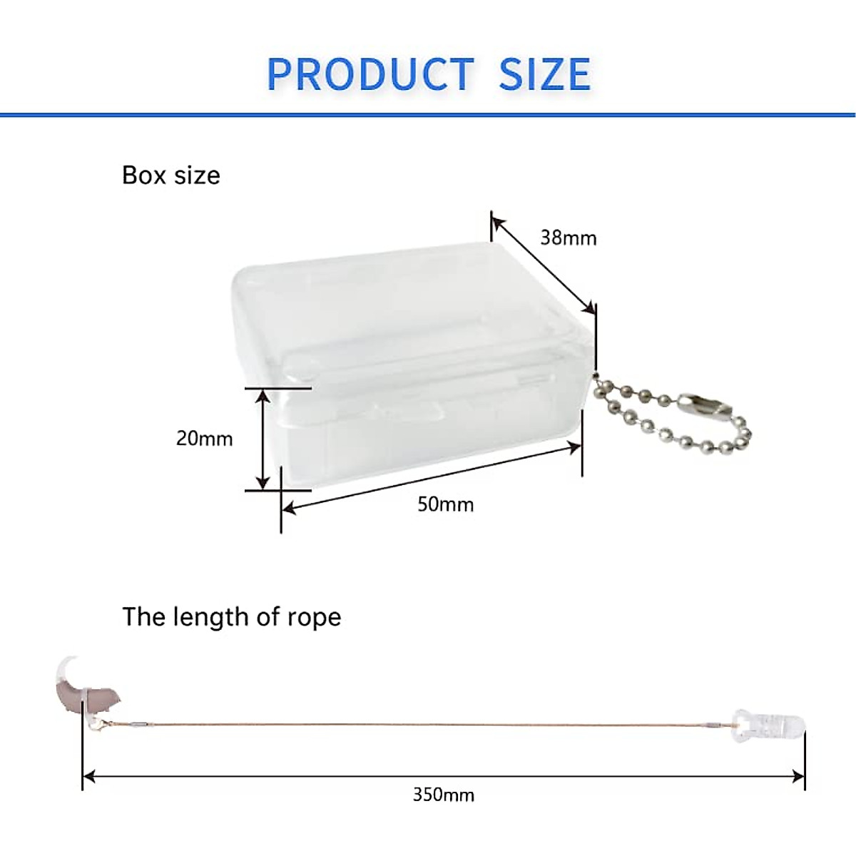 Hearing Aids Clip for Adults Seniors - Portable Hang Rope Anti-lost Rope Security Clip Fixation Cord Protection Rope for Hearing Amplifiers