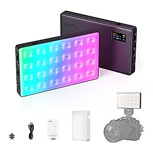 SmallRig RM120 5000mAh Camera Light Panel RGB Video Light Professional LED On Camera Video Light Portable Lights for Photography 2500K-8500K 98+ CRI Full Color for TikTok,Video Conference 3808