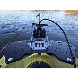 Wilderness Systems Kayak Stern Mounting Plate Gen 2 | Fits ATAK 120 Kayaks | Torqueedo Motor Mount | Kayak Power Pole Mount | Kayak Accessory Mount, One Size, Black (8070229)