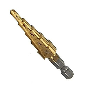 3pcs 4-12/20/32mm Step Drill Bits High Speed Steel Cone Titanium Coated Tool Sets Hole Metal Cutter