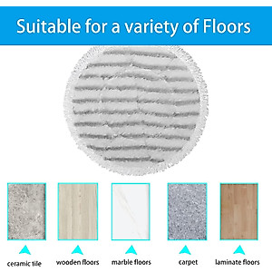 Replacement Steam Mop Pads for Shark S7000AMZ / S7001 / S7201 Steam Mop, Reusable Steam & Scrub All-in-One Cleaning Pads, Scrubbing and Sanitizing Rotating Pads for All Sealed Hard Floors (6PCS)