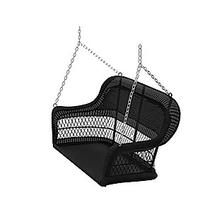 Jeco W00207S-D Resin Wicker, Black