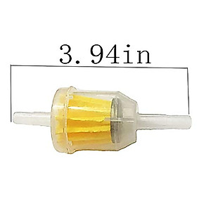 Gas Inline Fuel Filter1/4" 5/16" Fits for John Deere, Kawasaki, Kohler,Small Tractors, Iawn Mowers, Snowmobiles, Garden Tillers, Go Karts Engines (10 Pack)