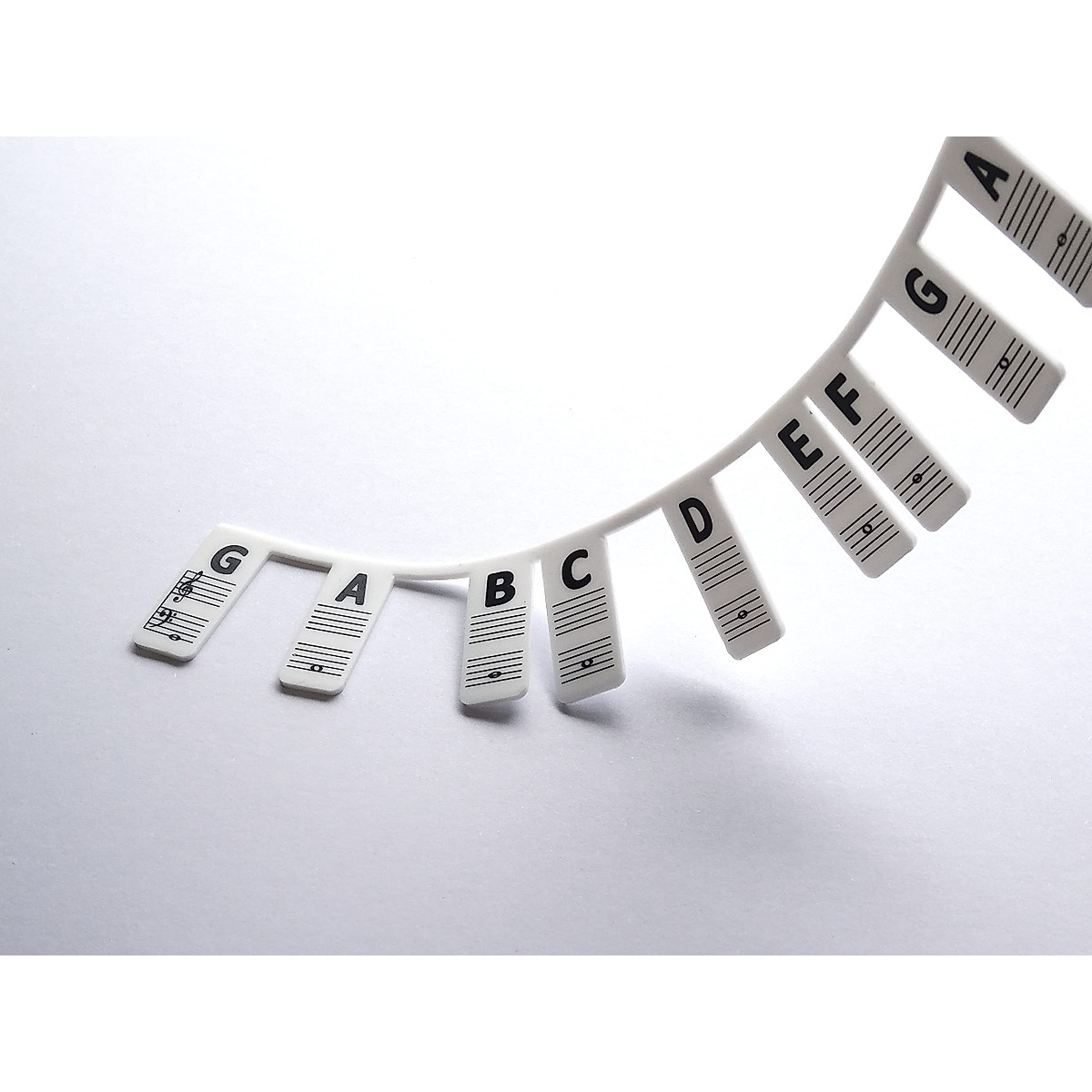 The Piano Rake (Piano Guide) | Learn Notes Instantly | Ultimate Accessory | Better Than Messy Stickers | Fits All Full-Size Key Pianos & Keyboards | 35 Key Length Shows Grand Stave