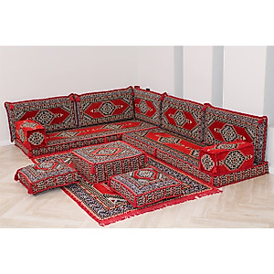 Arabic Corner Sofa Set, Arabic Floor Seating, Arabic Floor Sofa, Arabic Majlis, Arabic Couches, Floor Seating Sofa MA 99 (With premium foam)