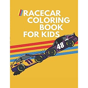 Racecar Coloring Book for kids.