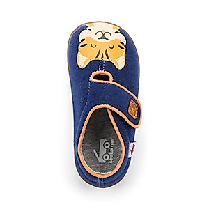 See Kai Run Cruz II - Easy-On Felted Wool Slippers for Little Kids, Dark Blue Tiger 11