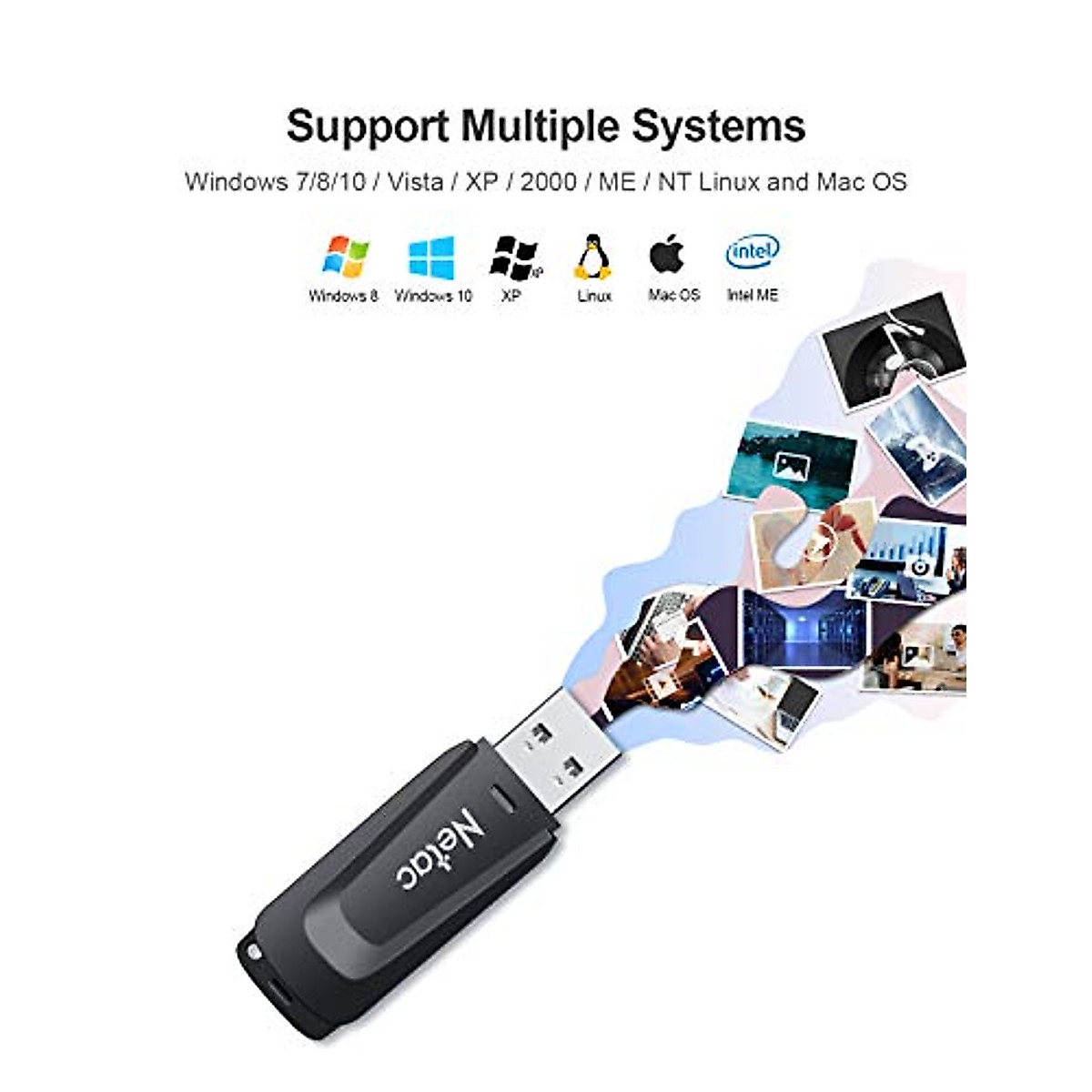 Netac 256GB Thumb Drive, 256GB Flash Drive 3.0 USB Sticks Jump Drive, Read Speeds up to 90MB/s