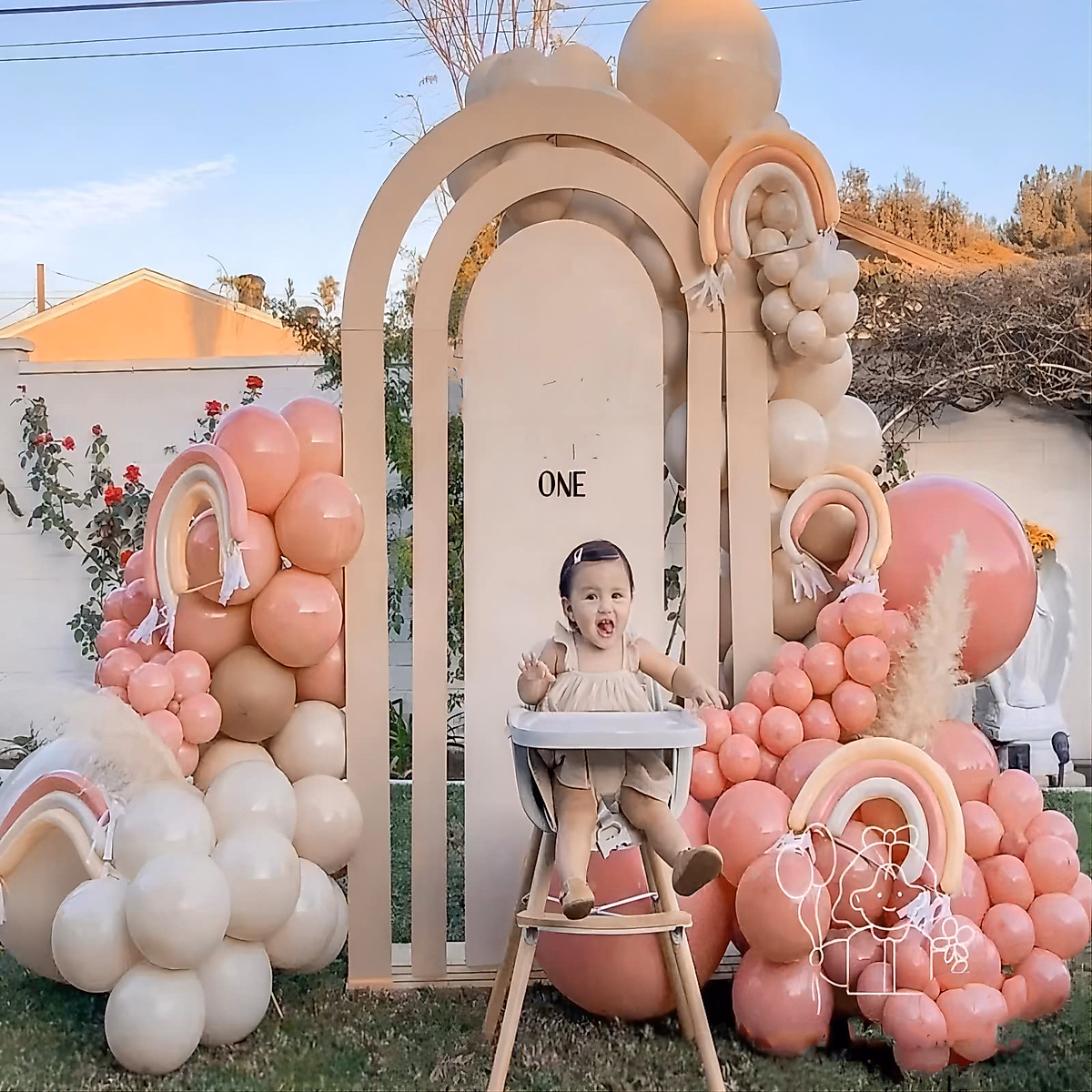 156pcs Dusty Pink Sand White Gold Balloon Garland Kit Arch, 5''/12''/18'' Different Sizes Retro Dusty Rose Blush Latex Balloons For Wedding Engagement Baby&Bridal Shower Birthday Party Decoration