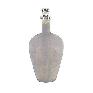 Deco 79 Glass Decorative Jars with Stoppered Top, 10" x 10" x 22", Tan