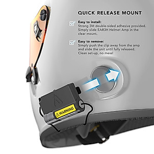 Small Portable Headset Amplifier 3.5mm Input and Output - IASUS EAR3H Amp Boosts 10dB Compatible with Most Helmet Comms and Speakers, Smartphones for Motorcycle, Electric Bike, Scooter Helmets