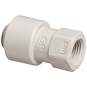 John Guest Acetal Copolymer Tube Fitting, Tap Adaptor, 3/8" Tube OD x 7/16"-24 UNS (Pack of 10)