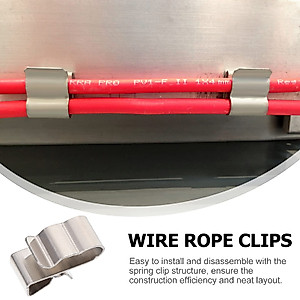 Trailer Frame Wire Clamp 30pcs Stainless Steel Cable Clips Wiring Frame Clip PV Module Wire Management for Solar Solar Power Cable Clip